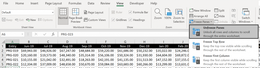 How to Freeze a Row or Column in Excel › # Fix All Excel Errors
