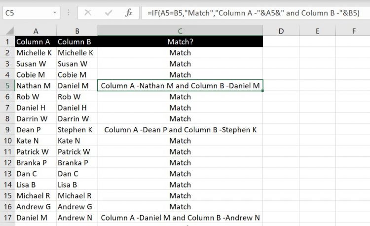 How to Compare Two Columns › # Fix All Excel Errors