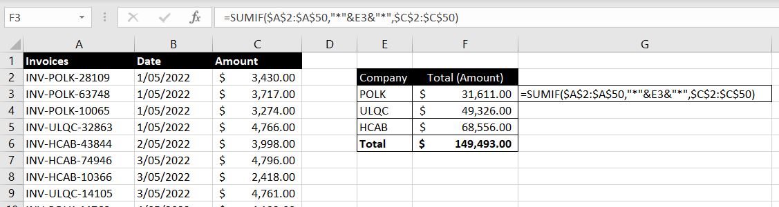 Partial Lookup Values in SUMIF and COUNTIF › # Fix All Excel Errors