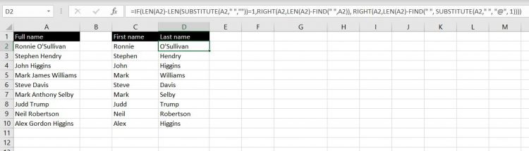 How to Separate Names in Excel › # Fix All Excel Errors